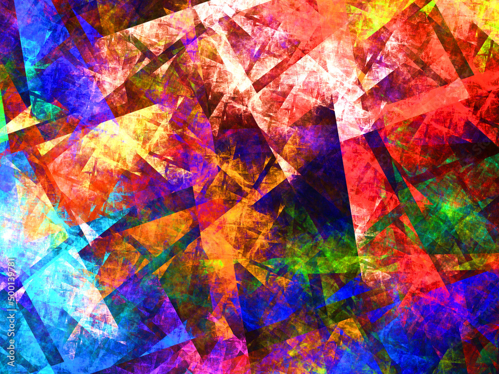 Creación de arte conceptual digital compuesto de formas puntiagudas ...