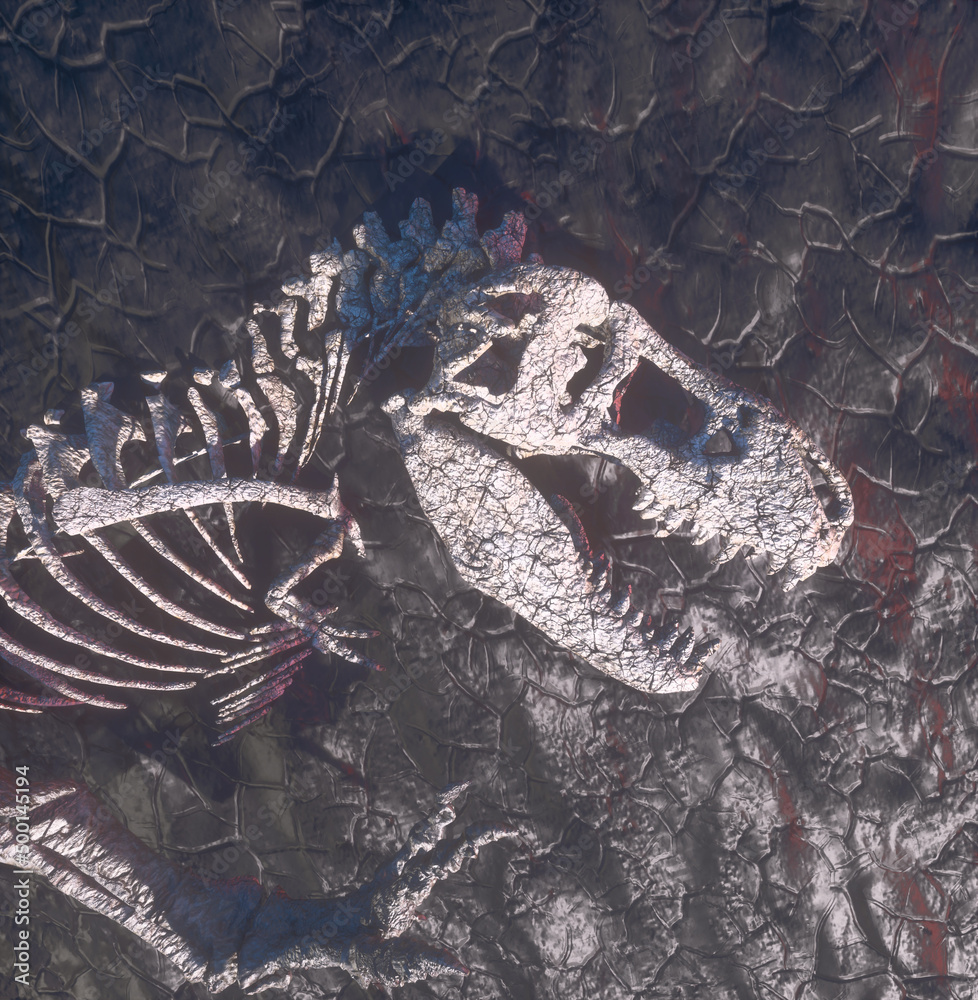 extinct dinosaur skeletons and skulls archaeological excavations, the ...