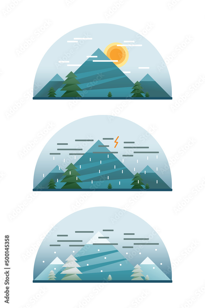 Sign of different weather or season Stock Vector | Adobe Stock