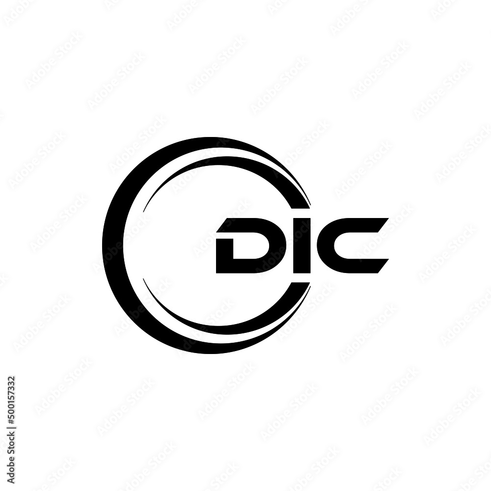 Vecteur Stock DIC letter logo design with white background in ...