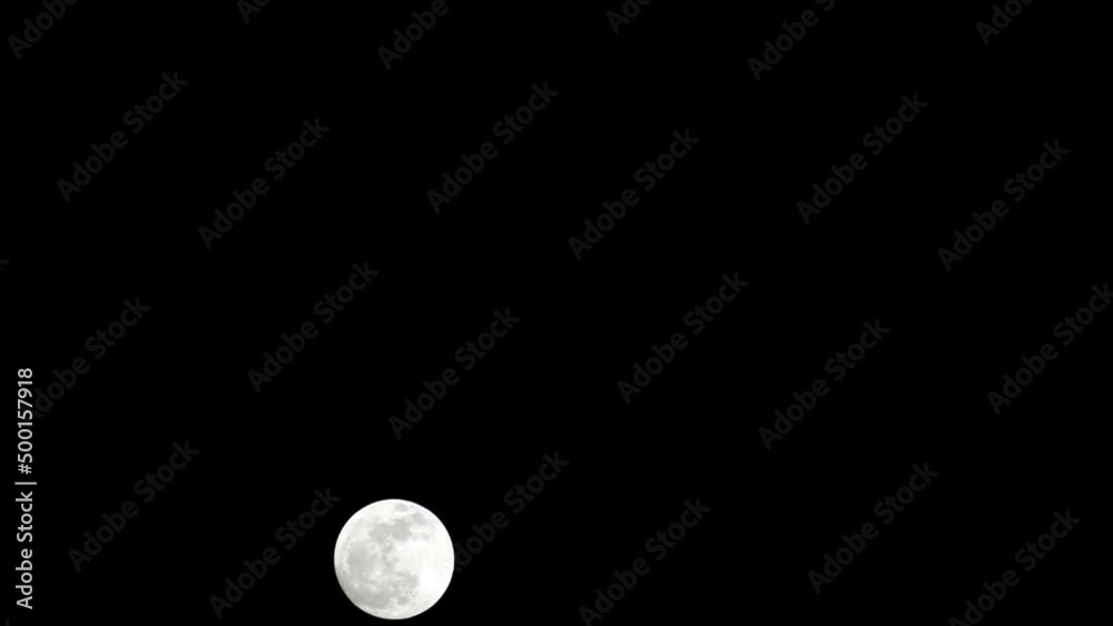 Moon Timelapse, Stock time lapse : Full moon rise in dark nature sky ...