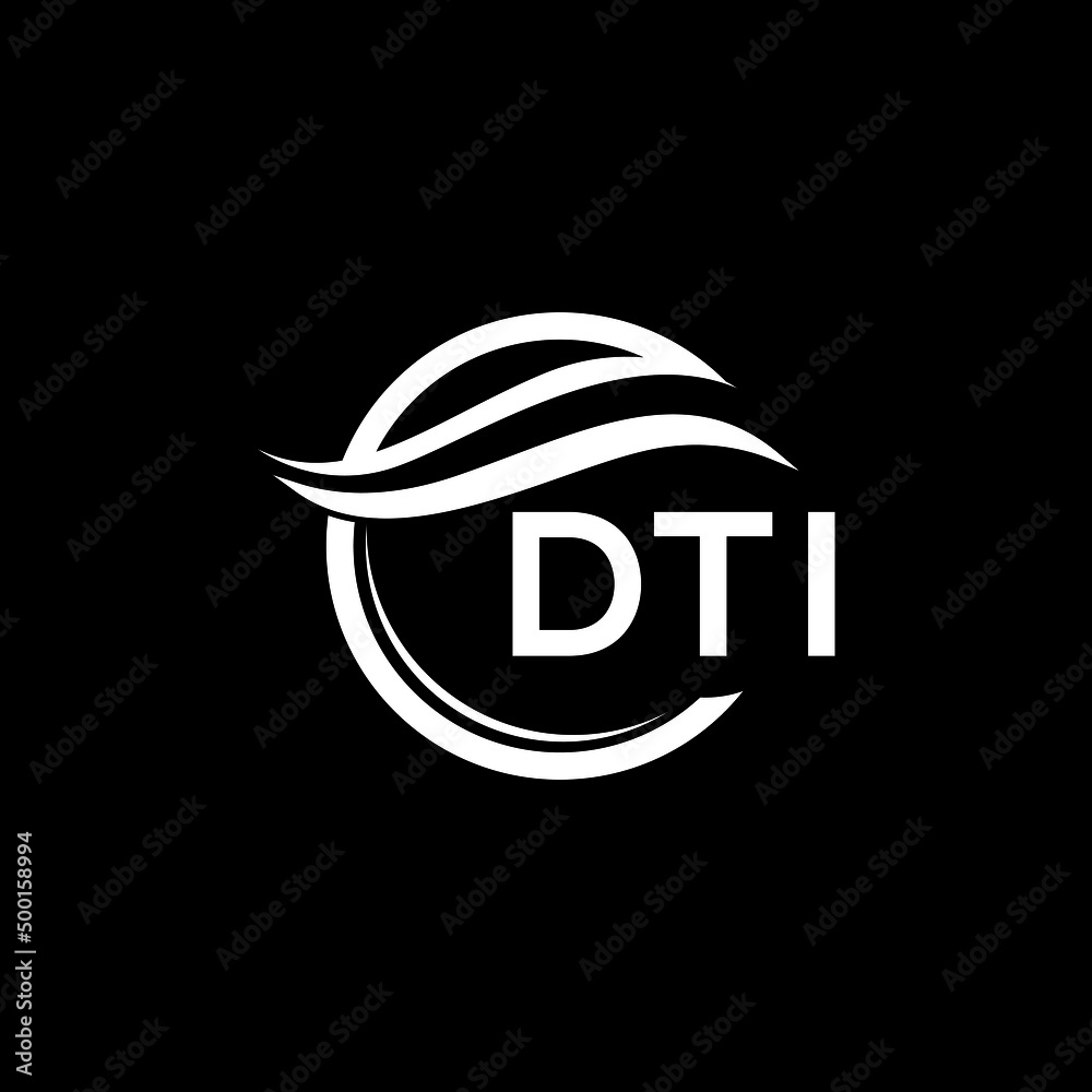 DTI letter logo design on black background. DTI creative initials ... DTI letter logo design on black background. DTI creative initials ...