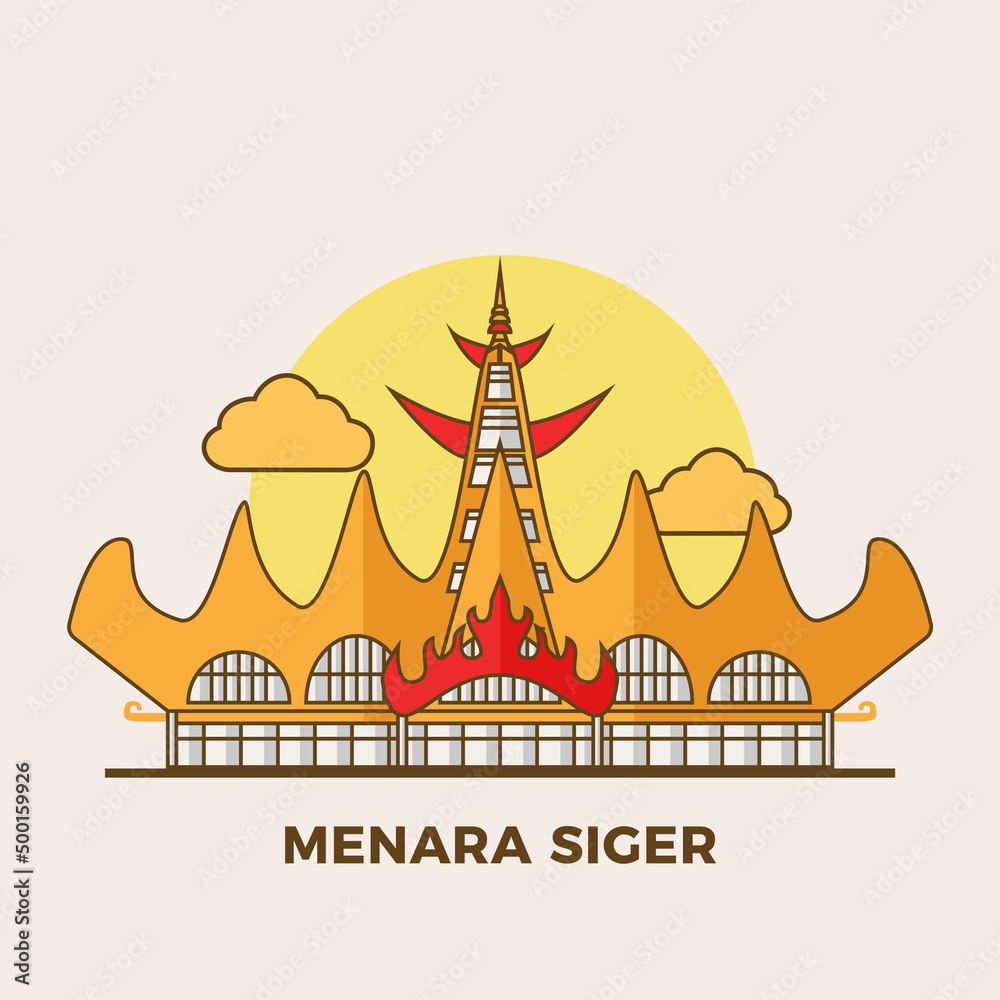Menara Siger is one of the towers in Indonesian which is the icon of ...