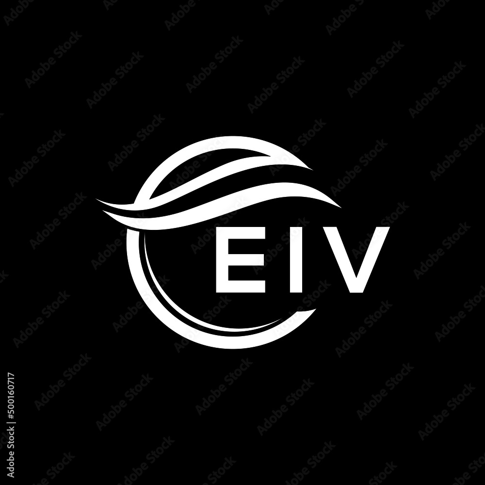 EIV letter logo design on black background. EIV creative initials ...