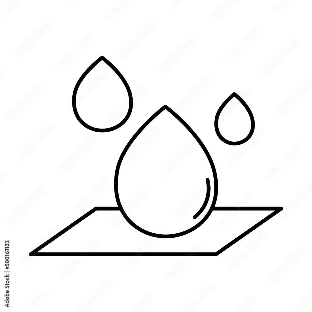 black drop icon on white background. Transparent background. Logo ...
