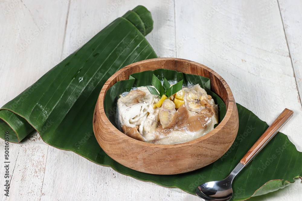 Pis kopyor or Bongko kopyor is traditional cake made from slice of ...