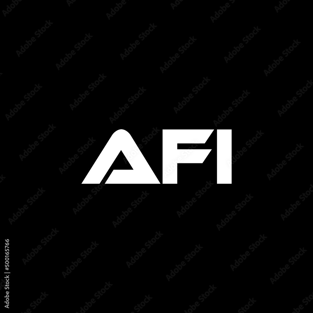 AFI letter logo design with black background in illustrator, vector ...