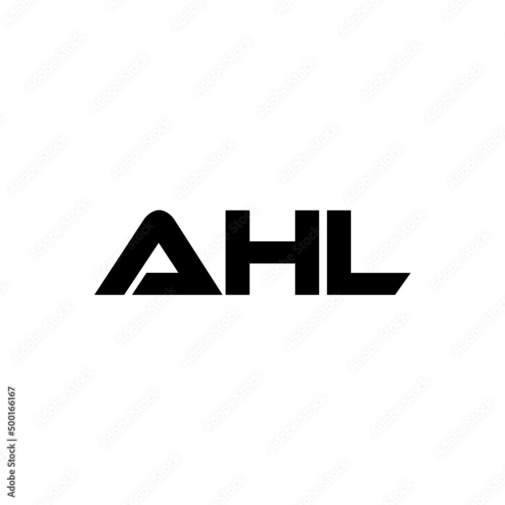 AHL letter logo design with white background in illustrator, vector ...