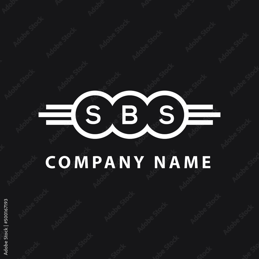 SBS letter logo design on black background. SBS creative initials ...