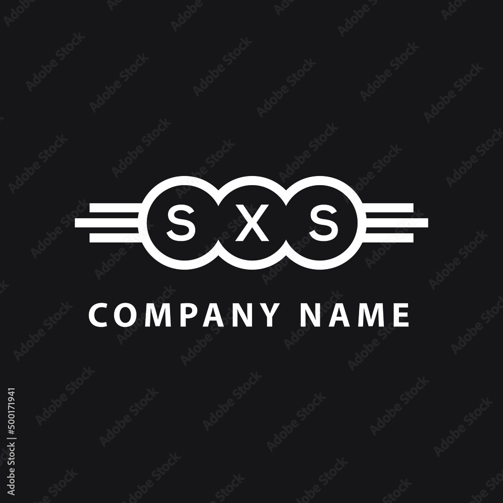 SXS letter logo design on black background. SXS creative initials ...