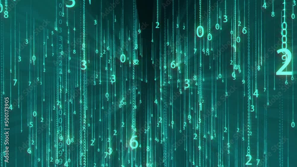 Matrix technology digital string rolling change. Stock ビデオ | Adobe Stock