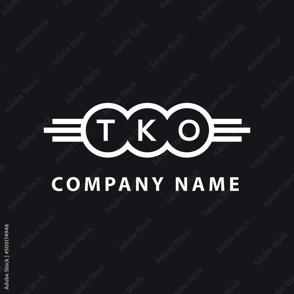 TKO letter logo design on black background. TKO creative initials ...