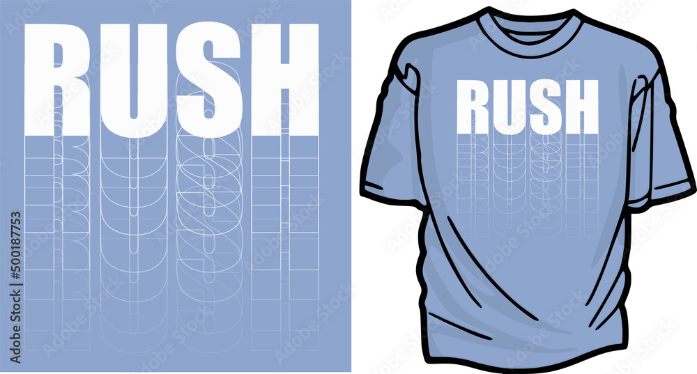 Rush t-shirt graphic vector file Stock Vector | Adobe Stock