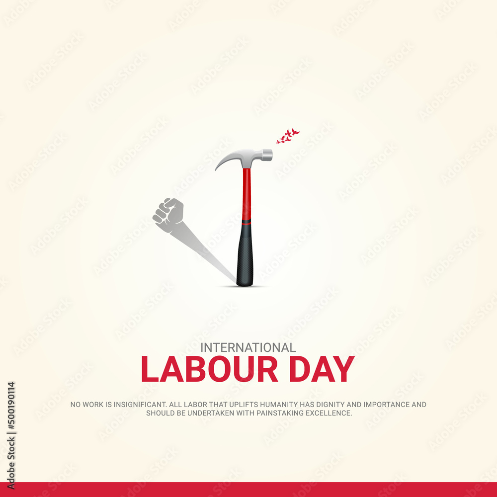 International Labour day. 3D illustration. various kind of person ...