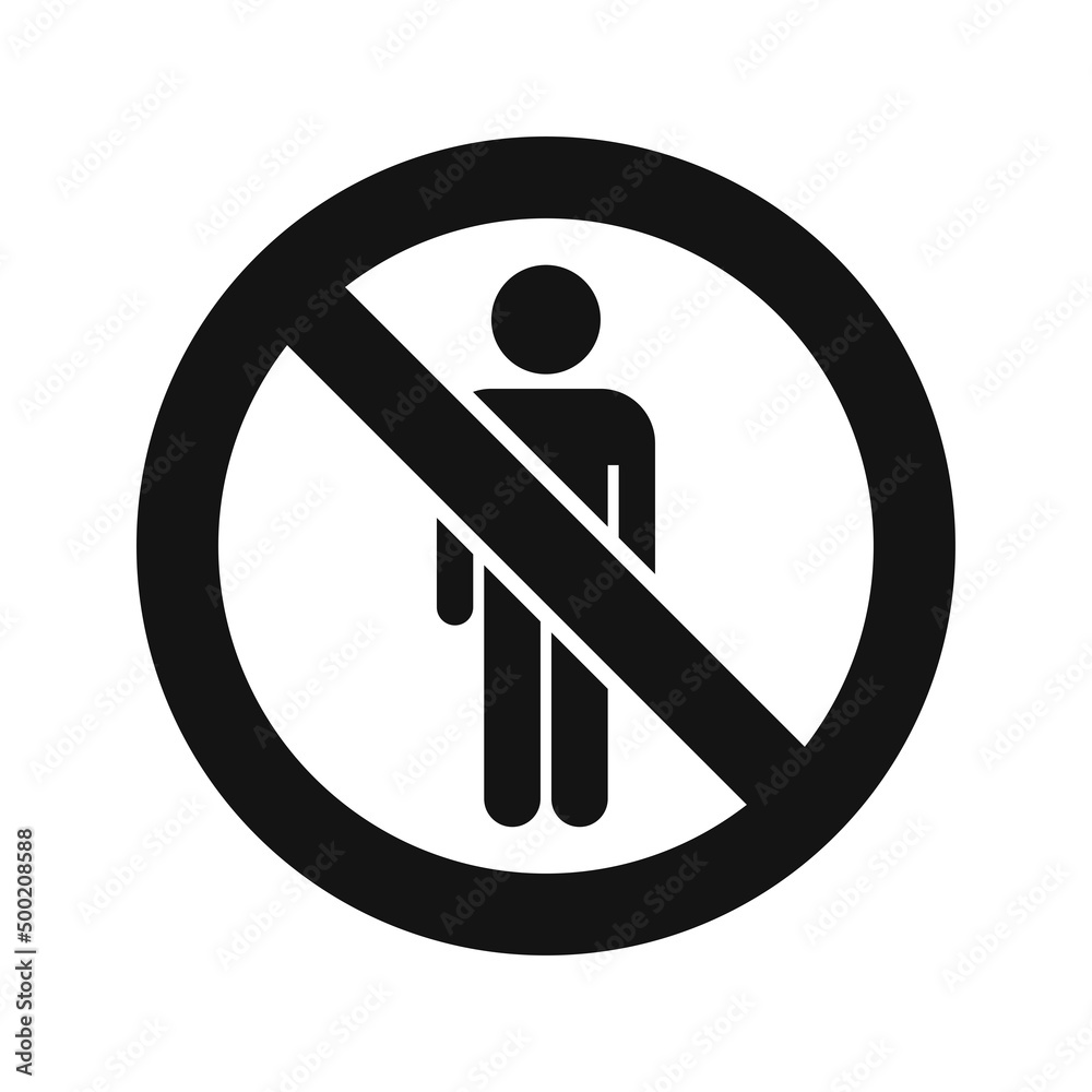 No entry human circle icon. Stock Vector | Adobe Stock