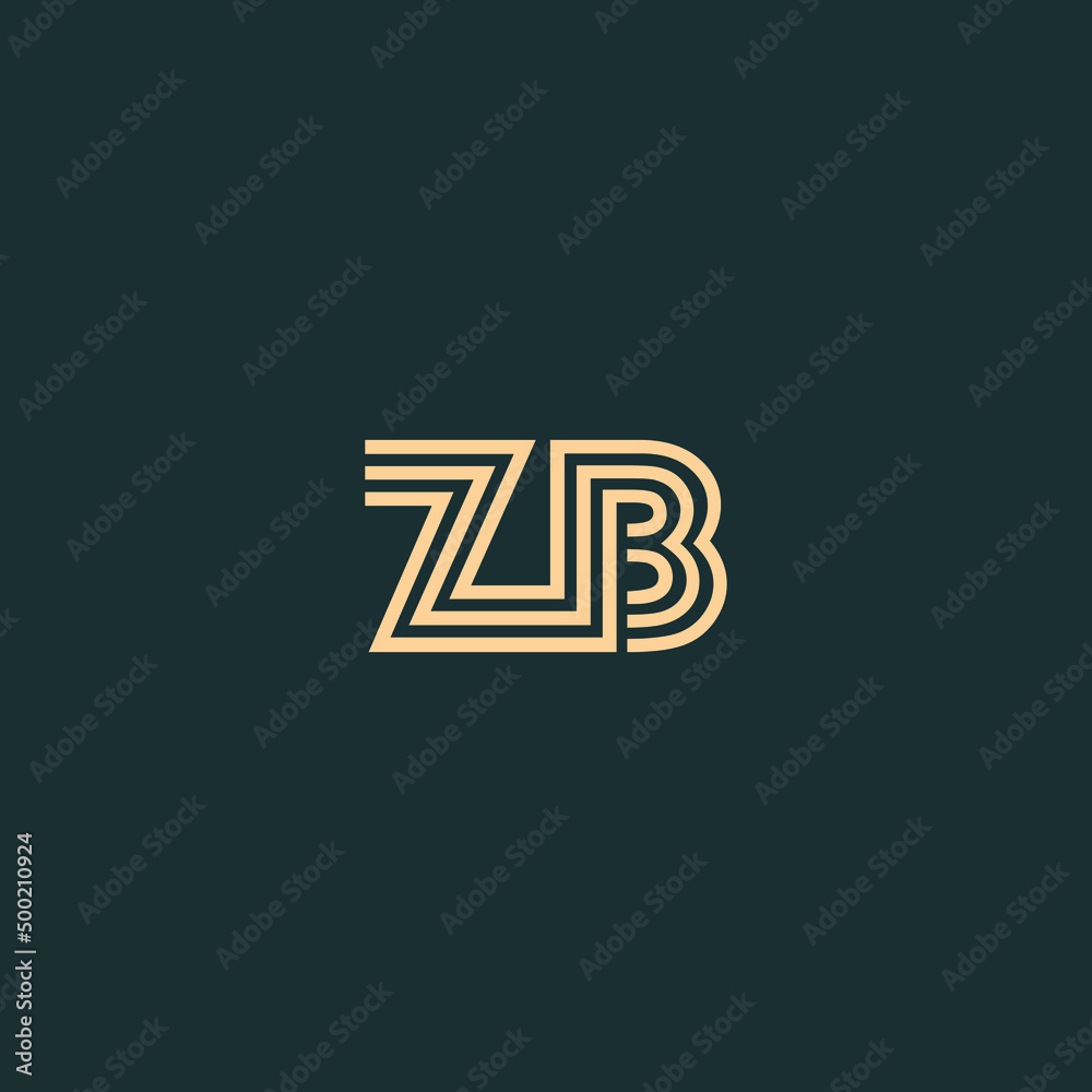 Letter ZB logo alphabet monogram initial based icon design Stock Vector ...