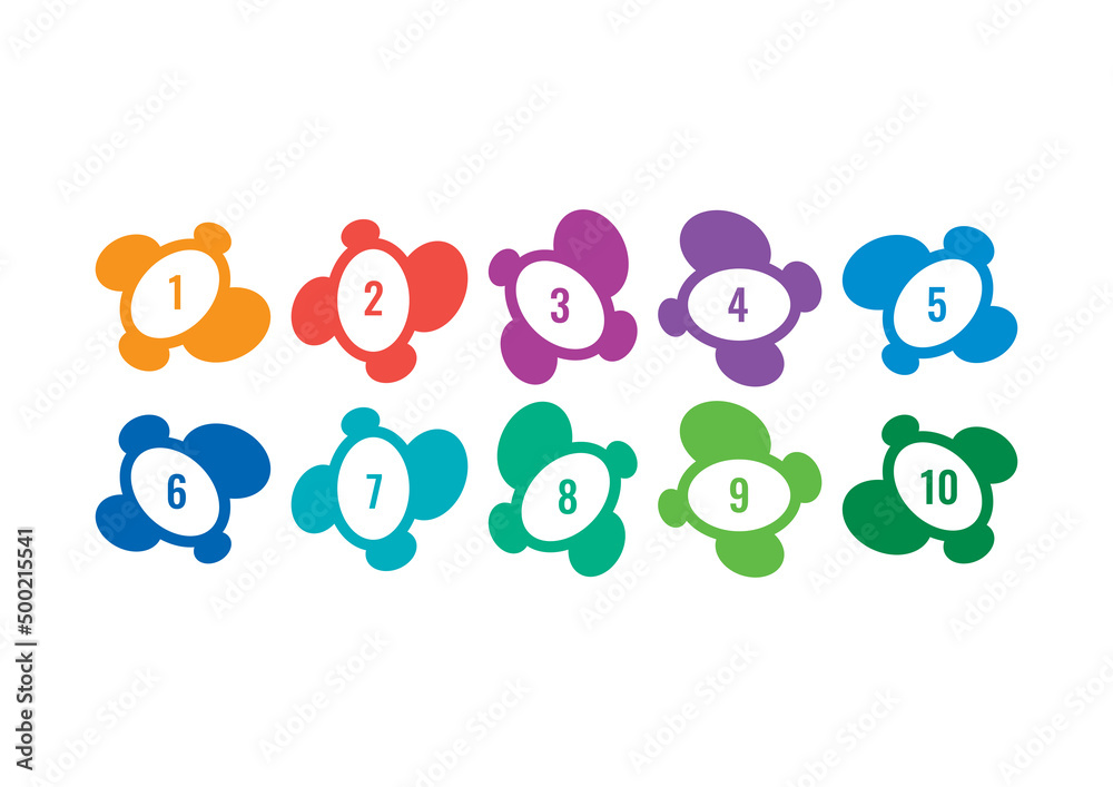 numbers in ellipses. 1-10 math numbers. 1-10 numbers for university ...