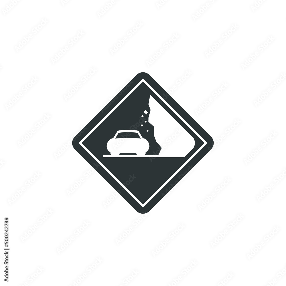 Vector sign of the traffic signs symbol is isolated on a white ...