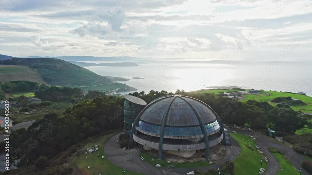 Atlantic dome of Parque do Monte de San Pedro viewpoint overlooking the ...