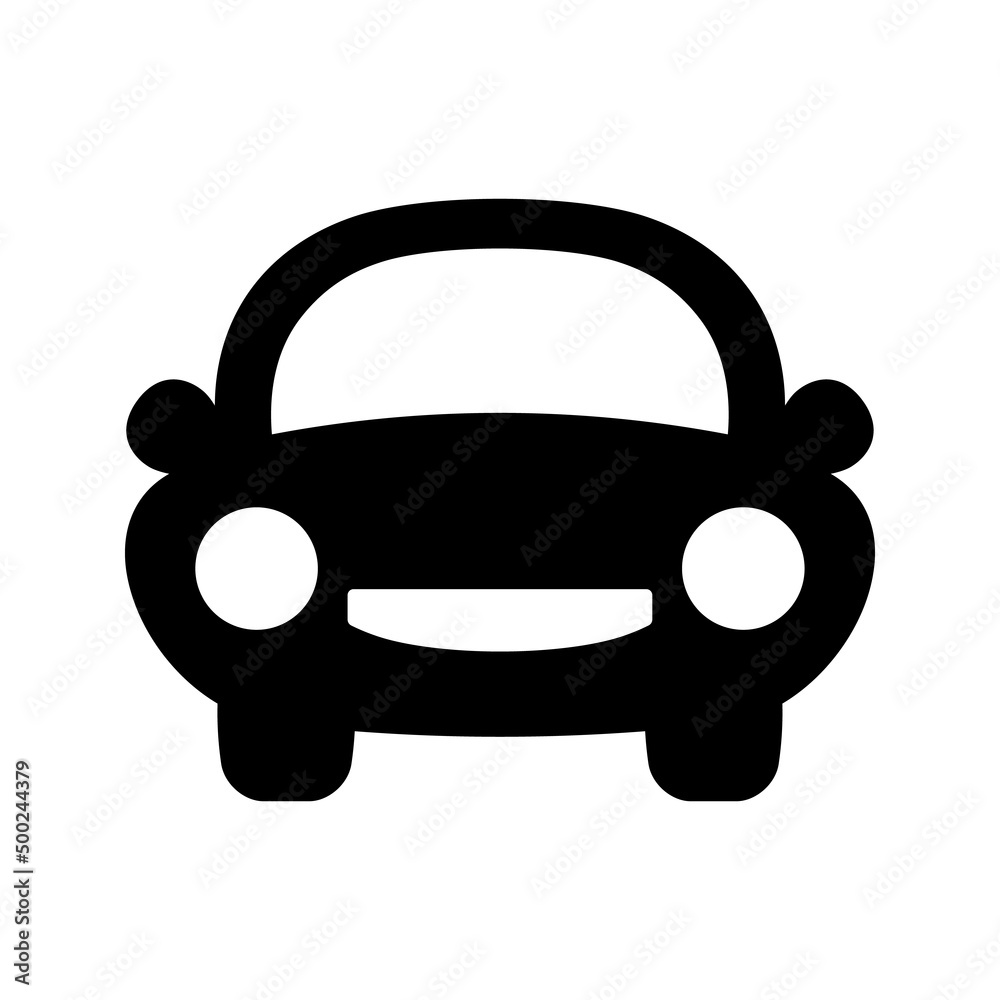 Car front flat icon. Auto style car logo design. Simple pictogram retro ...