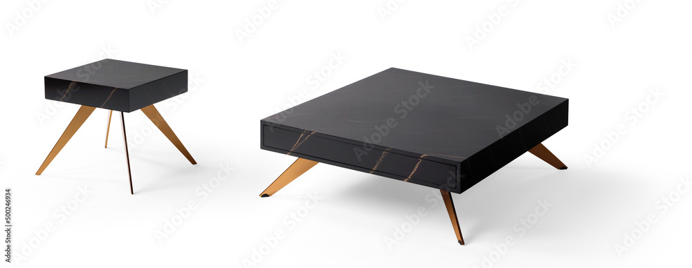Modern coffee table on white background Stock Photo | Adobe Stock