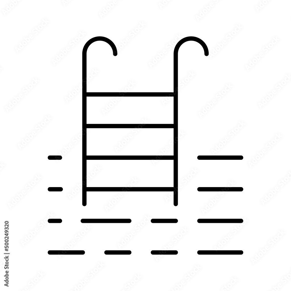 swimming pool stairs icon vector Stock Vector | Adobe Stock