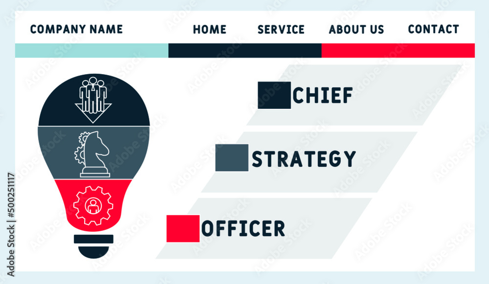 Vecteur Stock CSO Chief Strategy Officer acronym. business concept ...