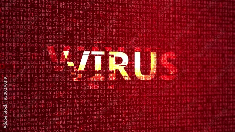 Vidéo Stock Data breach, warning message Virus Alart Critical error ...