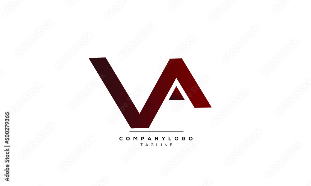 Alphabet letters Initials Monogram logo VA, VA INITIAL, VA letter Stock ...
