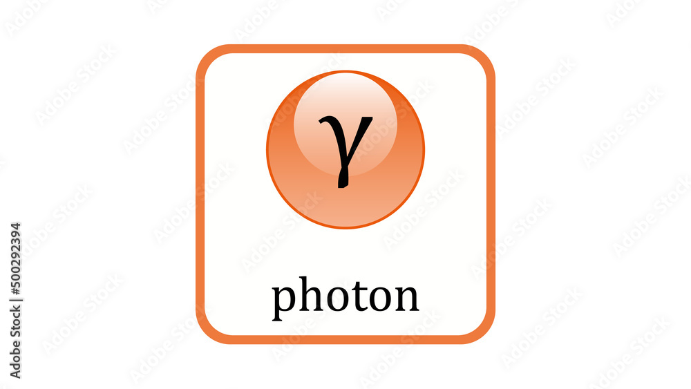 Photon icon. Standard Model of Elementary Particles vector design Stock ...