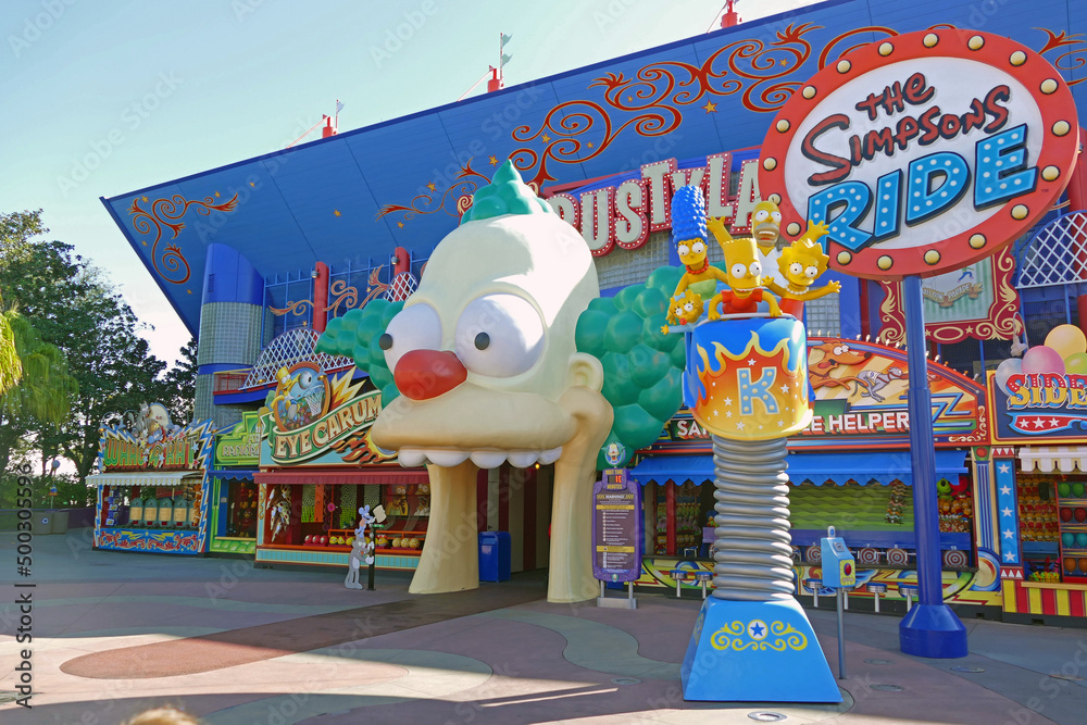 Krusty Land at the Simpsons area of the Universal Studios Orlando ...