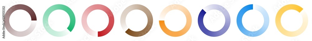 Circle preloader, buffer shape. Circular progress bar. Meter, guage and ...