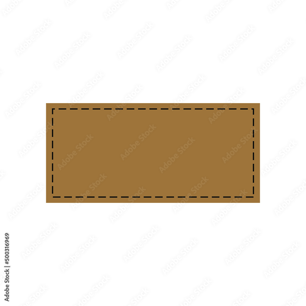 Leather Patch icon vector. Leather Pattern illustration sign. Hat Patch ...