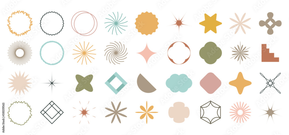 Set of Various Geometric shapes for web, advertisement, commercial ...