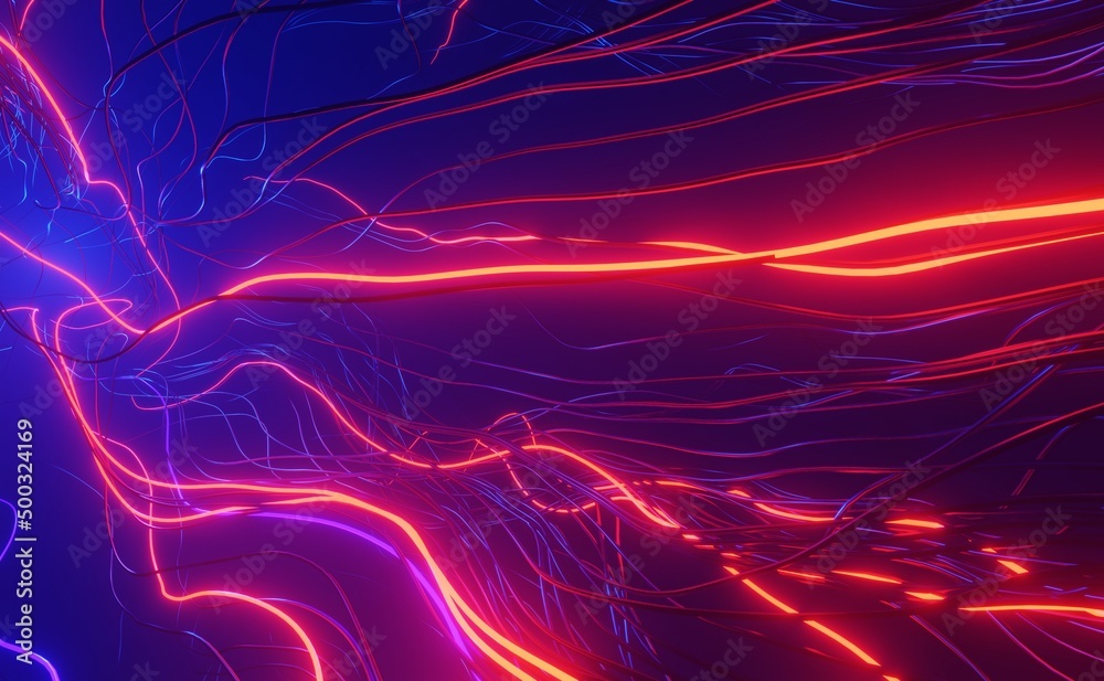Abstract background using wave lines from right to left with a slightly ...