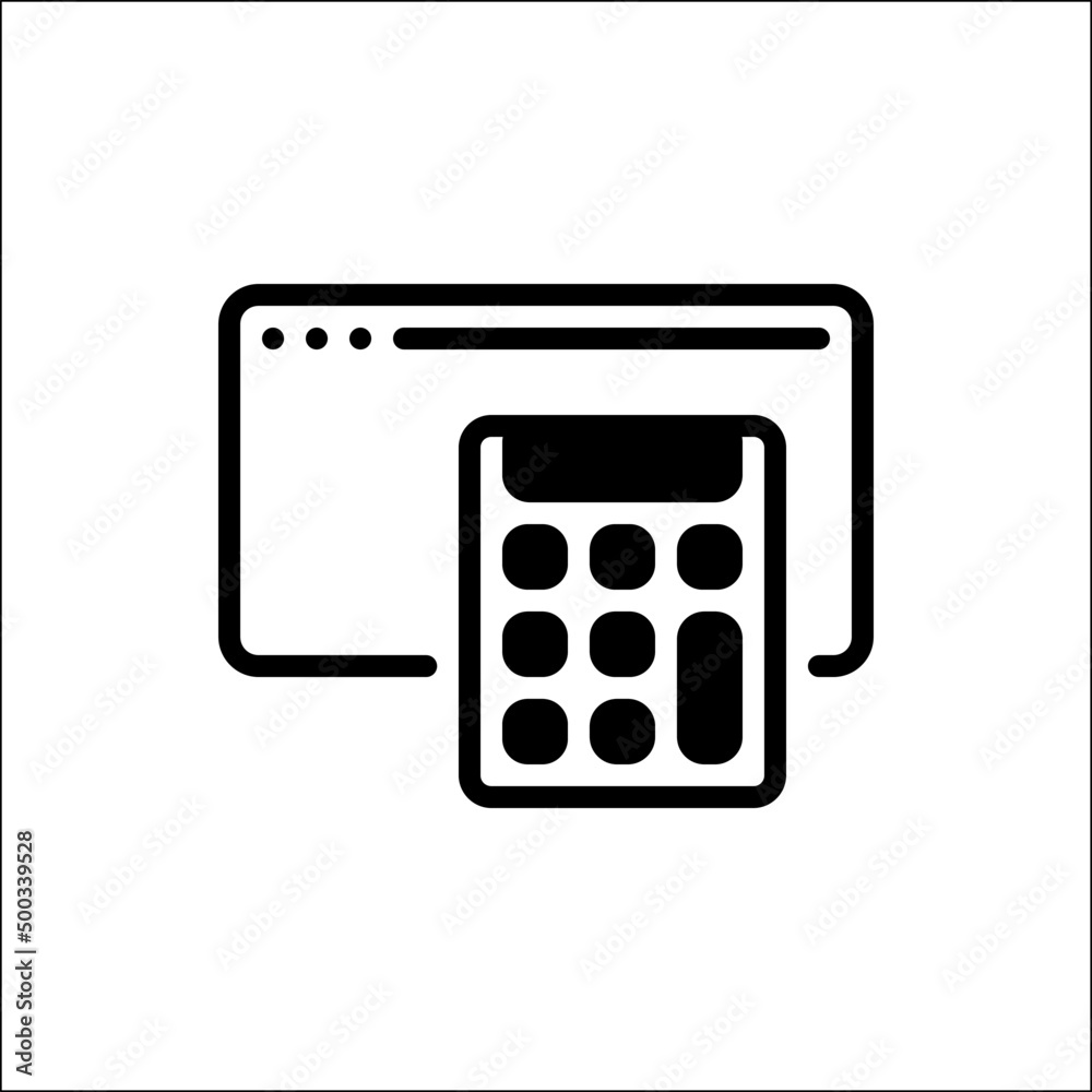 calculator icon indicating calculating and planning a plan to be ...