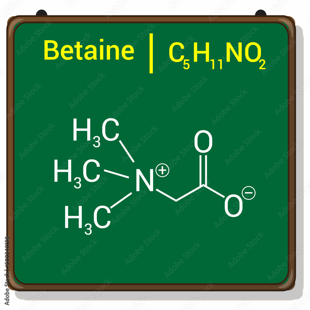 chemical structure of Betaine (C5H11NO2) Stock Vector | Adobe Stock