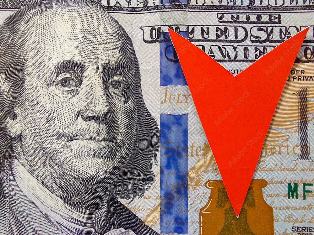 Depreciation of the dollar. The decline of the US dollar. Part of a ...