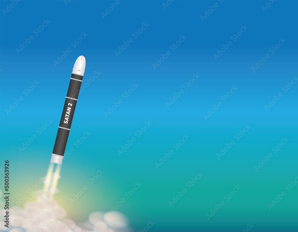 The RS-28 Sarmat ballistic missile launch poster, But the west and USA ...