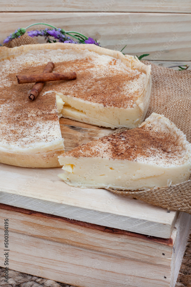 baked milk tart. a baked version of traditional South African milk tart ...