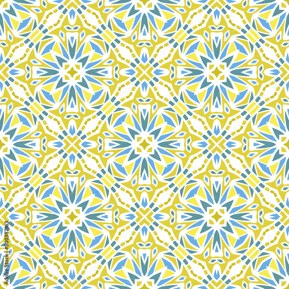 Seamless pattern for traditional arabic and indian pottery tiling ...