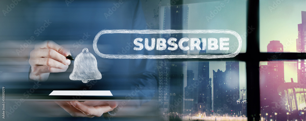 subscribe button for social media symbol. subscribe to the video ...