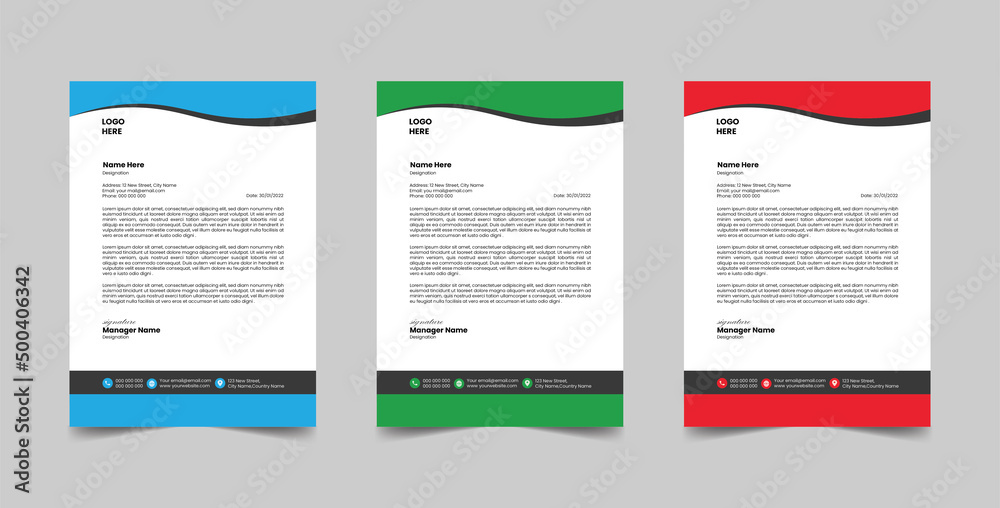 Corporate letterhead design for your business Stock Vector | Adobe Stock