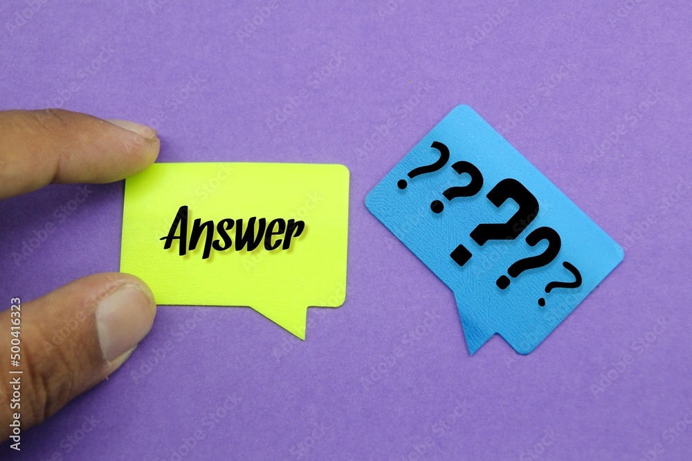 chat box with questions and answers. the concept of answering Stock ...