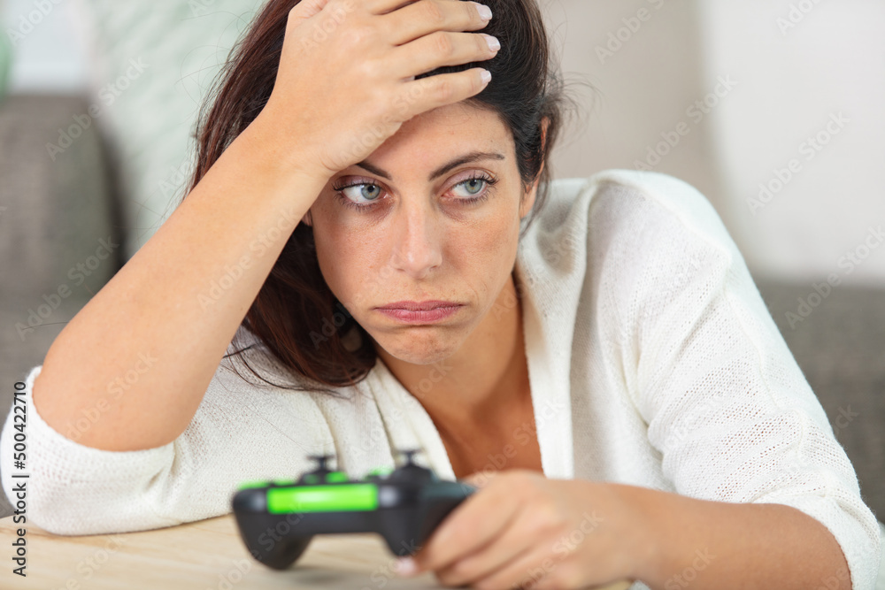 Angry Girl Playing Video Games