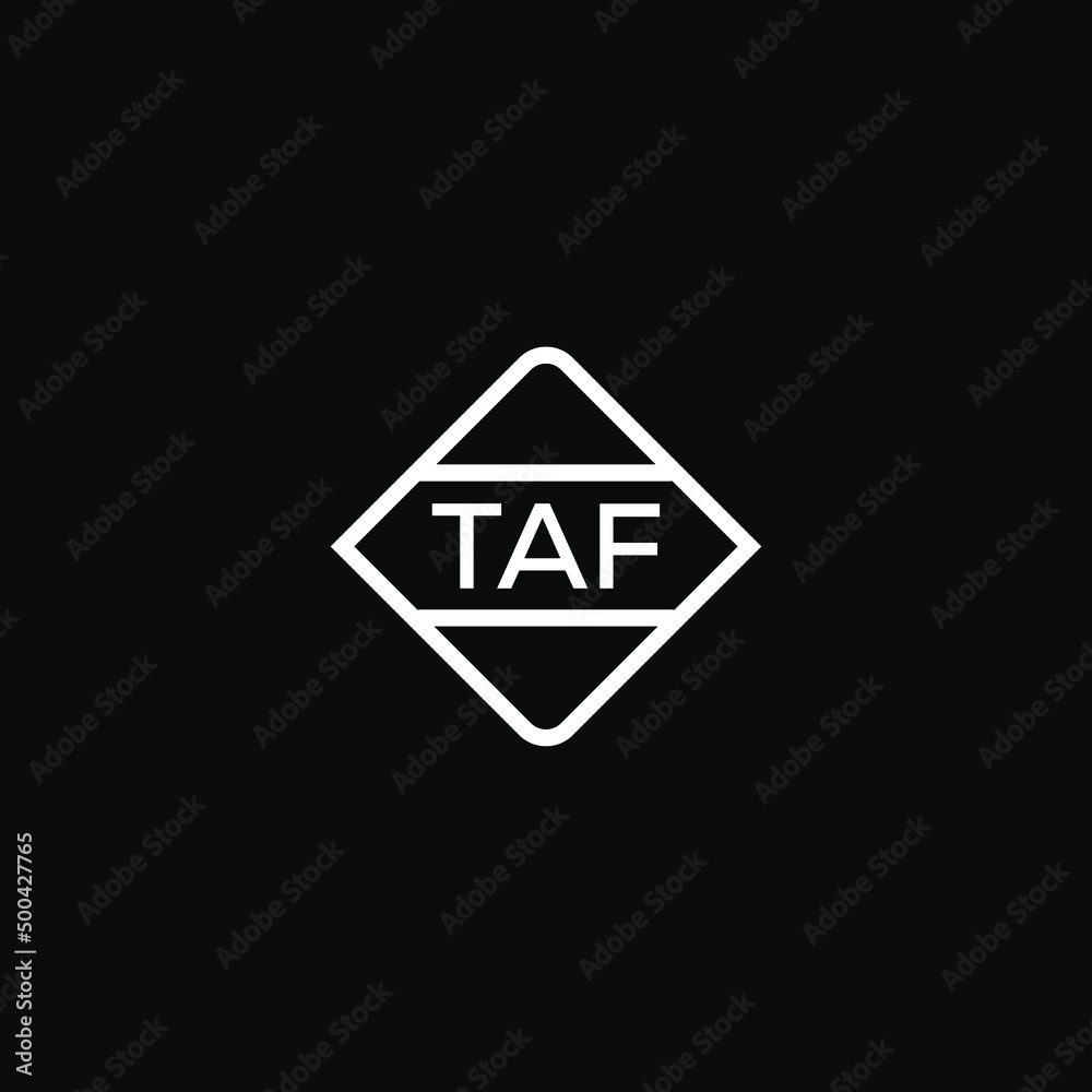 TAF letter design for logo and icon.TAF monogram logo.vector ...