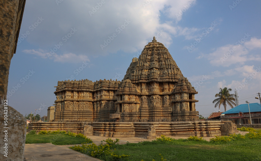 A Divine view of a Shiva temple built by the Hoysala rulers in the 13th ...