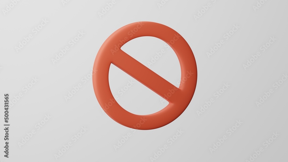 Minimalism No Entry Sign, circle backslash emoji, banned symbol. On ...