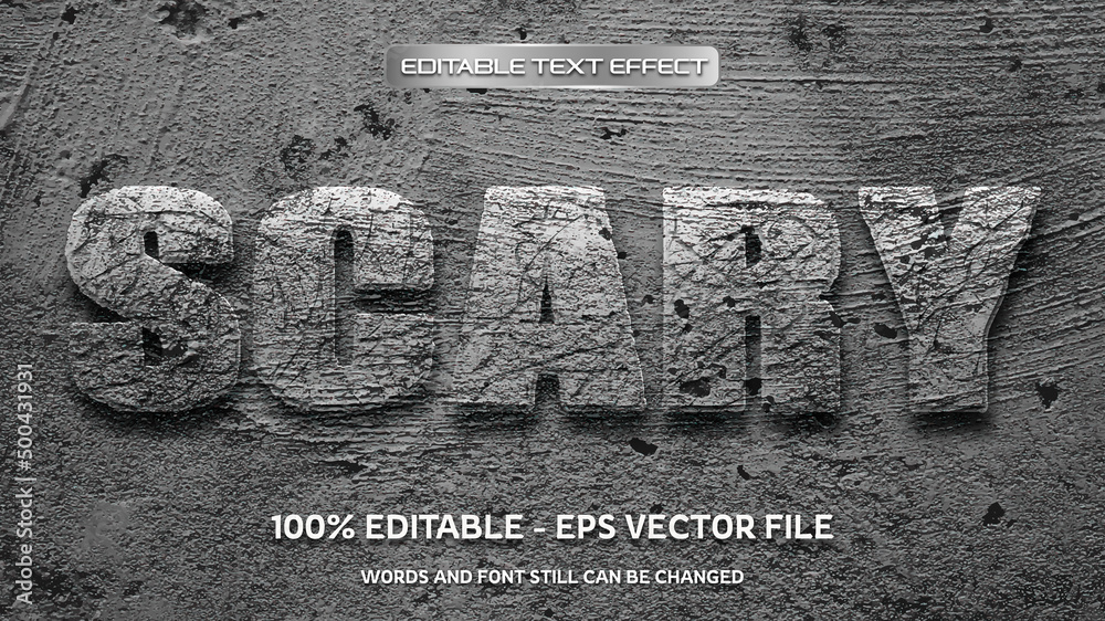 Editable text effect with natural stone background Stock Vector | Adobe ...
