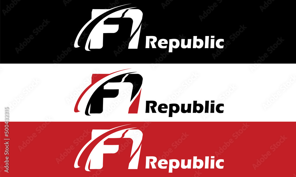 F1 republic logo design Stock Vector | Adobe Stock